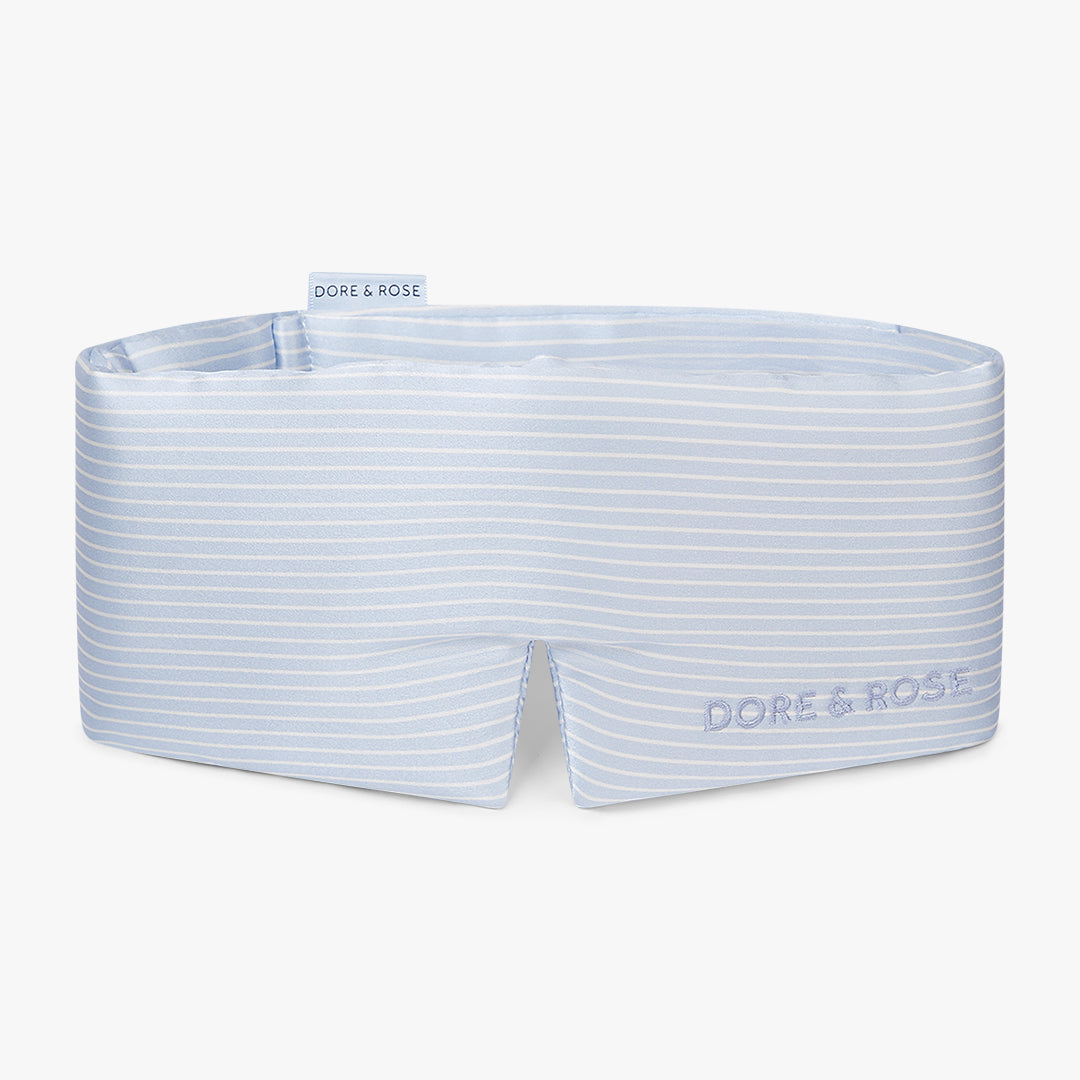 Deep Sleep Mask - Striped Blue | Luxury and Comfort | Dore and Rose ...