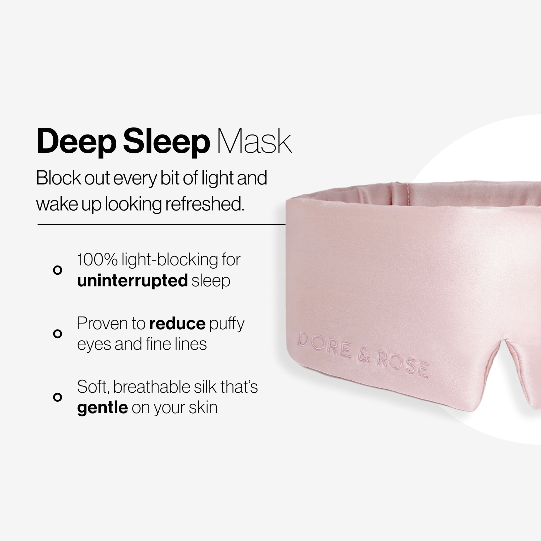Silk Sleeping Mask - Pink | Luxury and Comfort | Dore and Rose – Dore ...