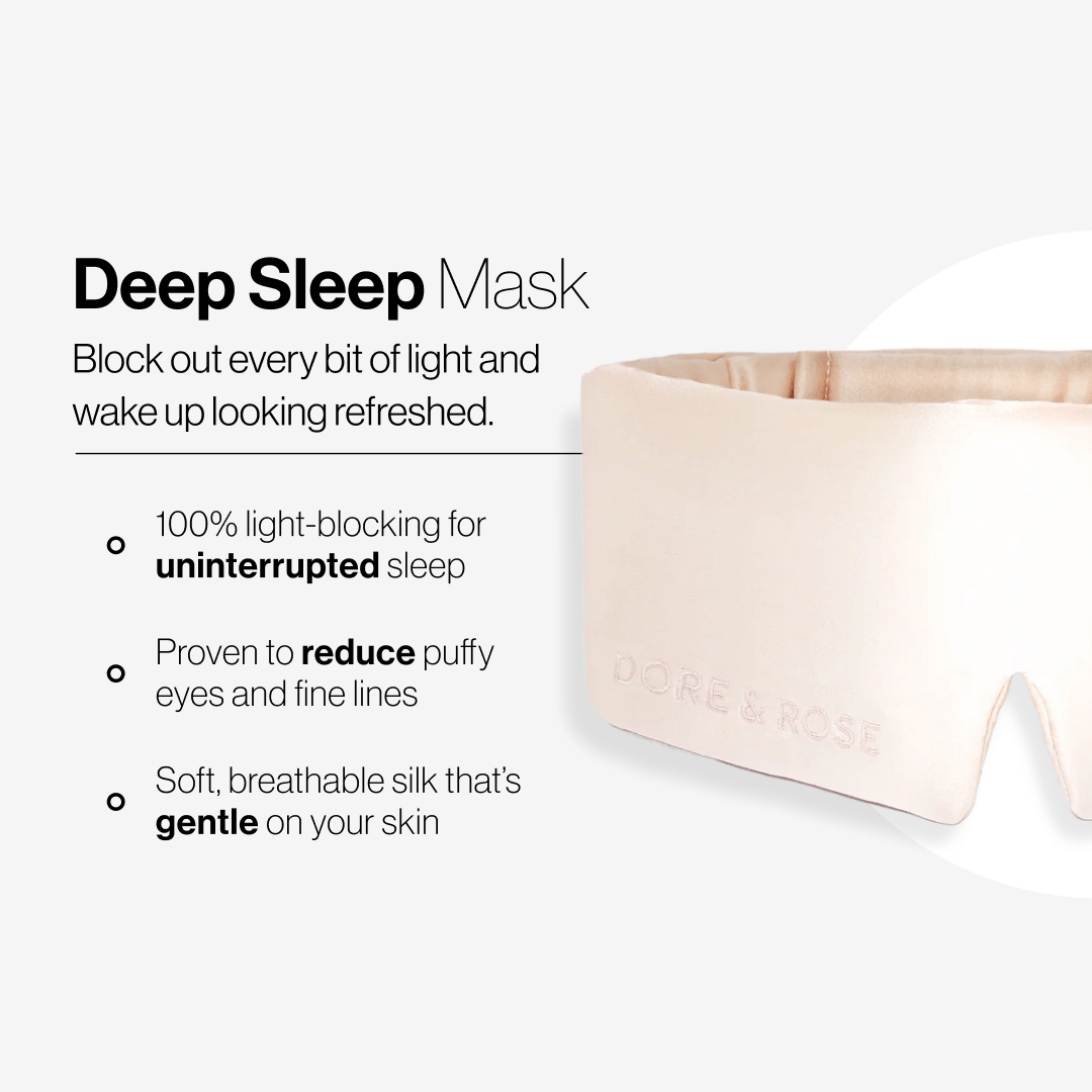 Silk Sleeping Mask - Rose / Light Pink | Luxury and Comfort | Dore and ...