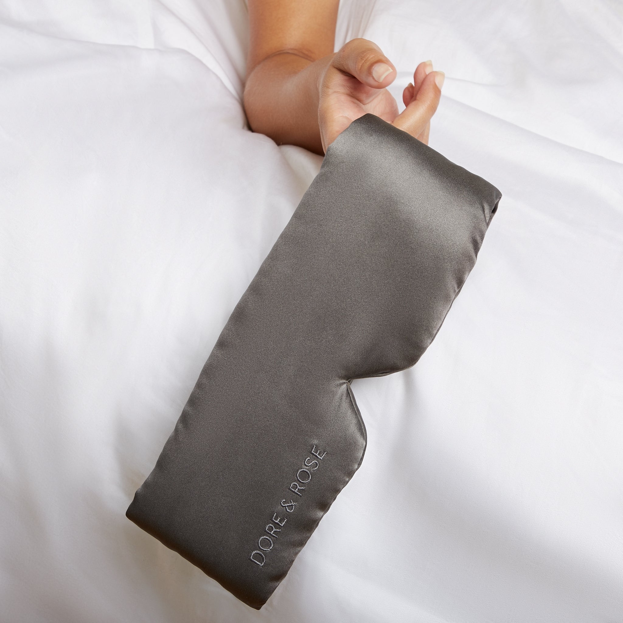 Silk Sleeping Mask - Grey / Gray | Luxury and Comfort | Dore and Rose ...